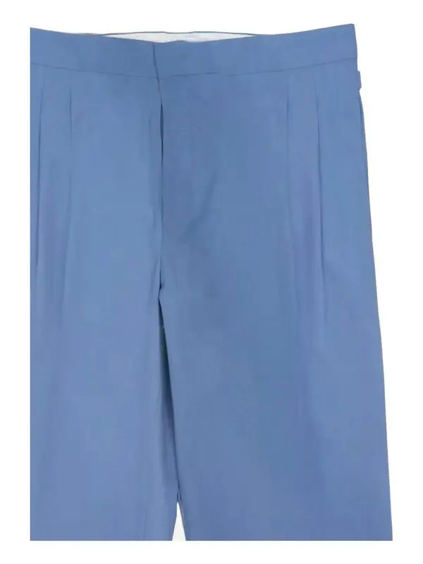BE ABLE Mat Pleated Straight-leg Trousers - Blue