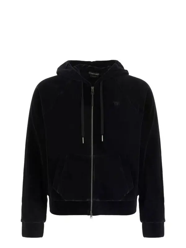 TOM FORD Zip-up Long-sleeve Hoodie - Black
