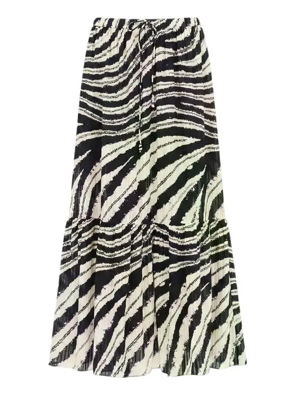 Ulla Johnson Shibori-print Midi Skirt - Black