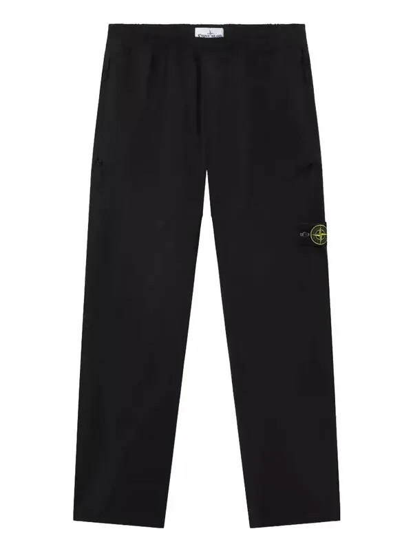 Stone Island Logo Patch Trousers - Black