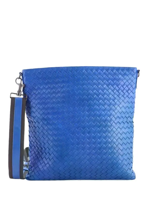 Bottega Veneta Intrecciato Nappa Medium Messenger Bag - Blue
