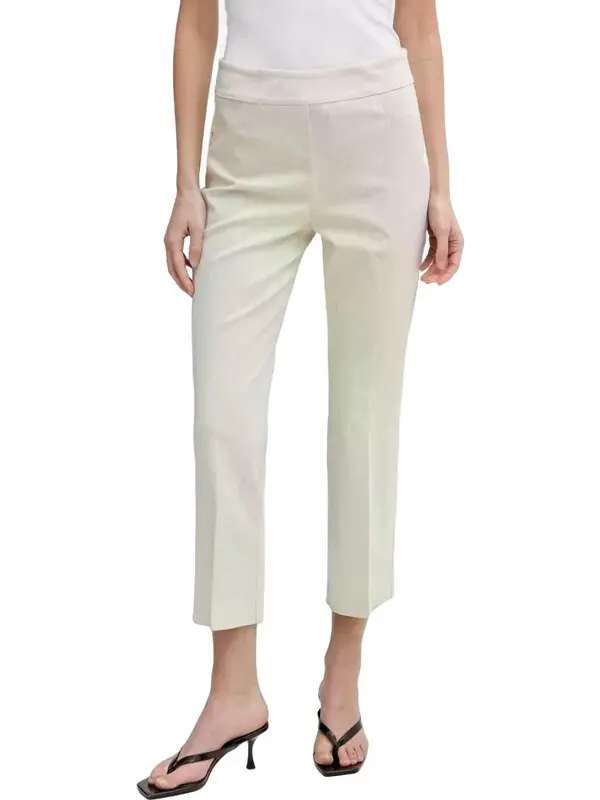 Joseph Ribkoff Cropped Trousers With Logo Plaque - Neutrals