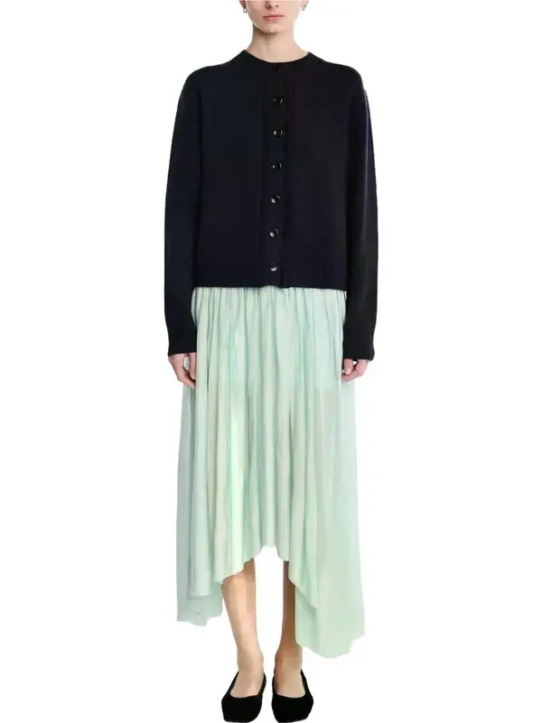 Maria Mcmanus Ladder Stitch Fringe Detail Cardigan - Blue