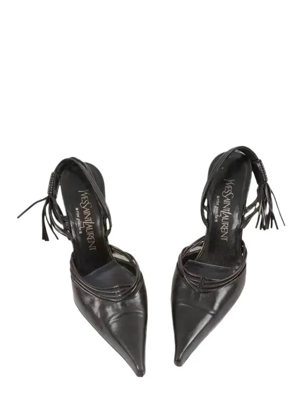 Saint Laurent 1990s Rive Gauche Tassel Pumps - Black