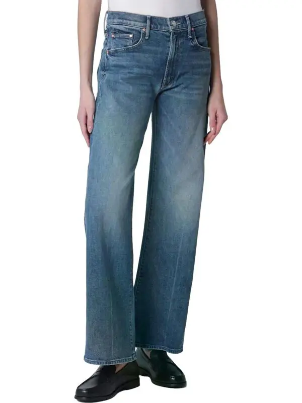 MOTHER Lasso Sneak Mid-rise Jeans - Blue