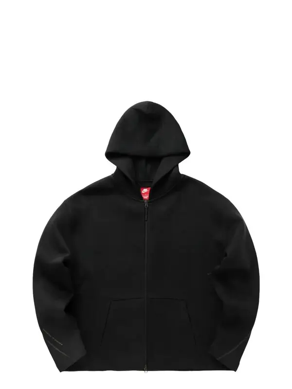 Nike Zip-up Hoodie With Drawstring Hood - Black