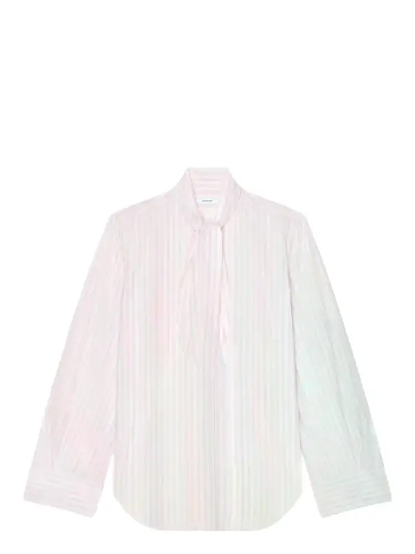 Givenchy Pussy-bow Blouse With Vertical Stripes - Pink