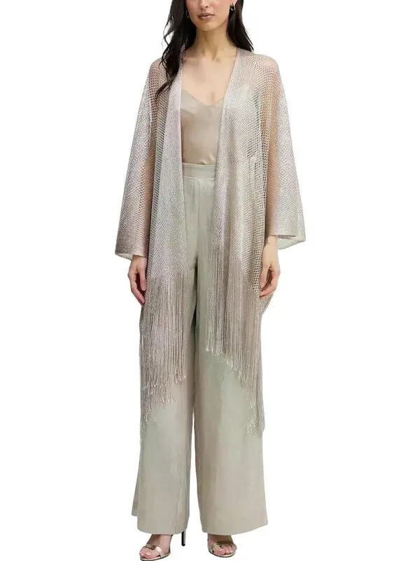 Joseph Ribkoff Metallic Effect Palazzo Pants - Neutrals