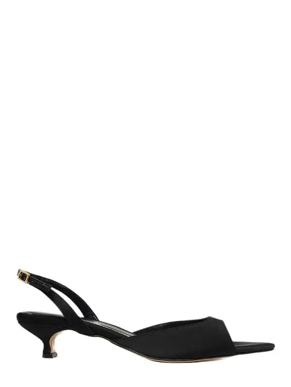 GINISSIMA Vicky Kitten-heel Sandals - Black