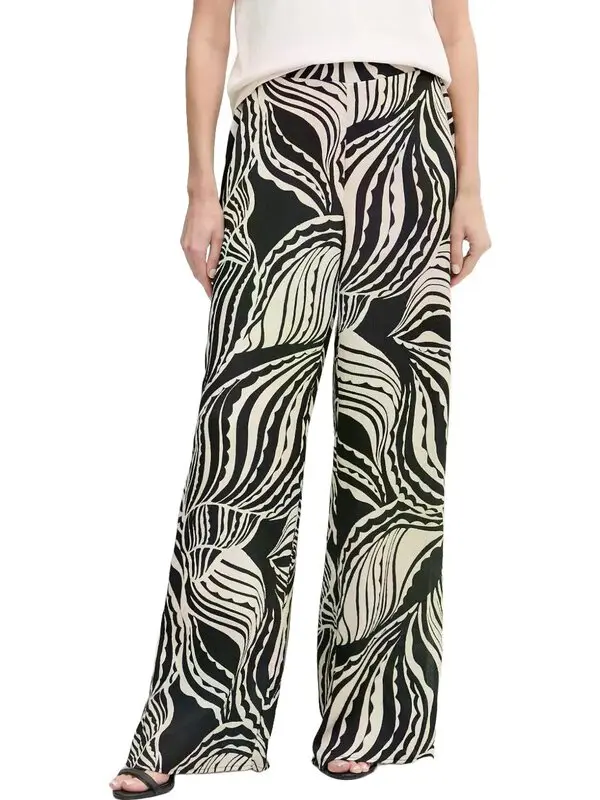 Joseph Ribkoff Abstract Print Palazzo Pants - Black
