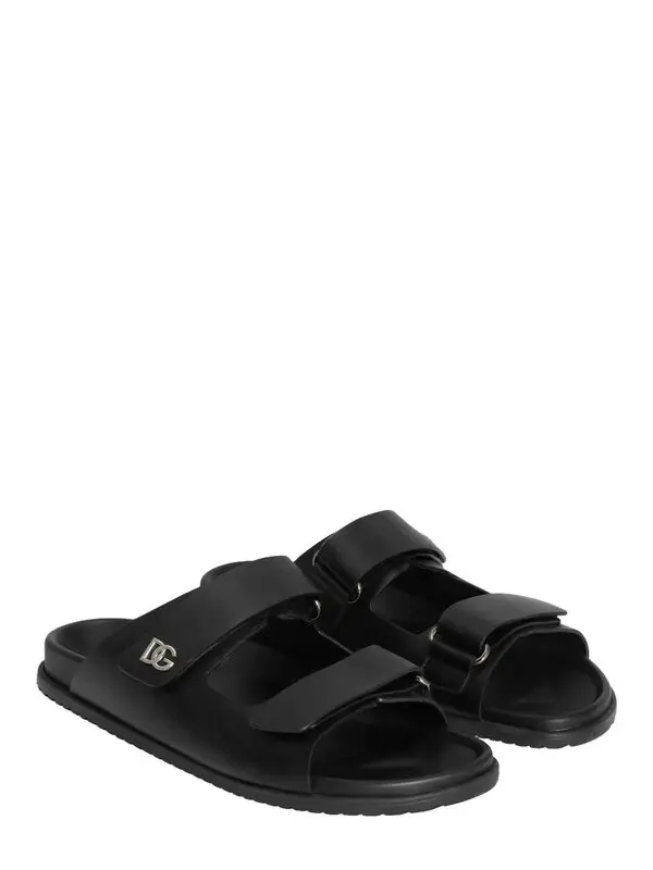 Dolce & Gabbana Calfskin Sandals - Black