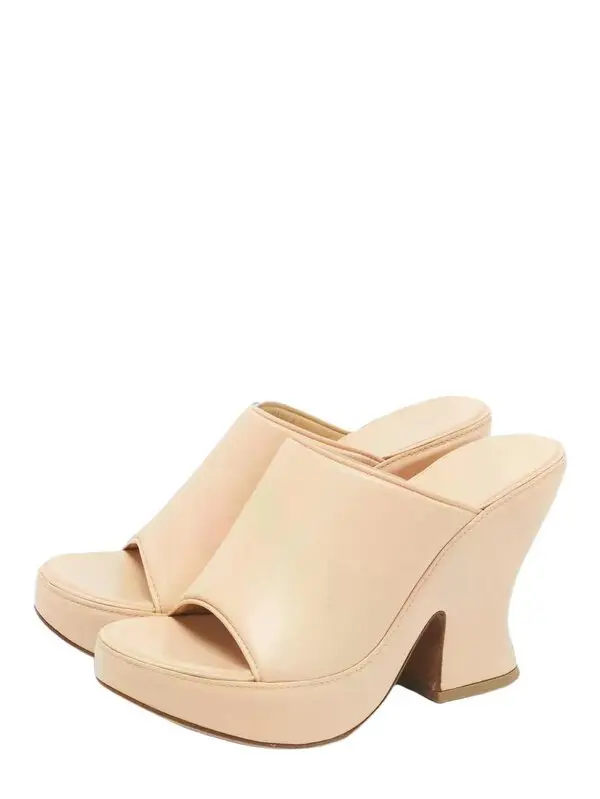 Bottega Veneta Lagoon Platform Mules - Neutrals