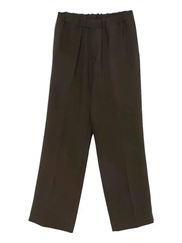 Sandro Elasticated Wide-leg Trousers - Brown