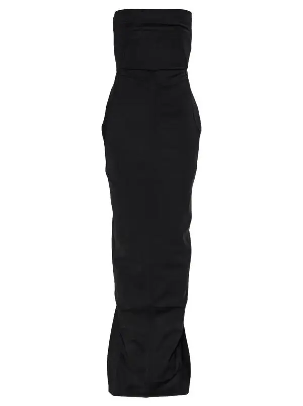 Rick Owens Strapless Bustier Maxi Gown - Black