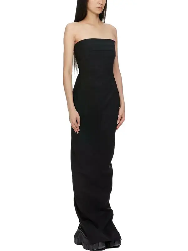 Rick Owens Strapless Bustier Maxi Gown - Black
