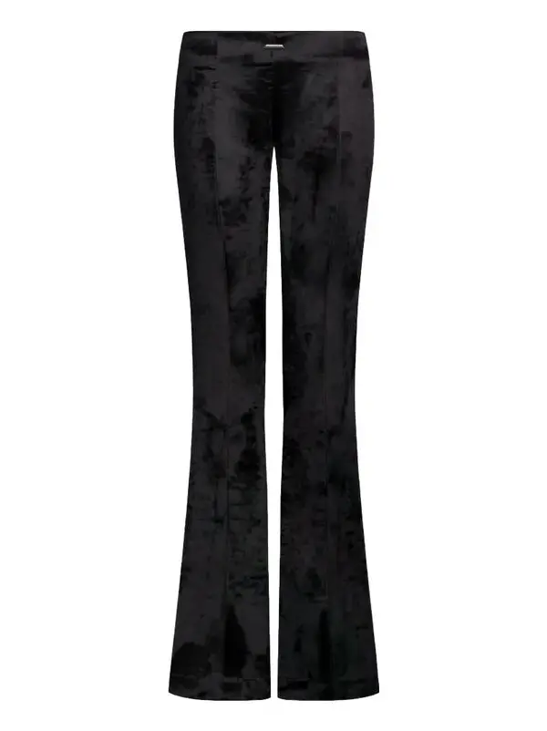 DONDUP Crushed Velvet Flared Trousers - Black