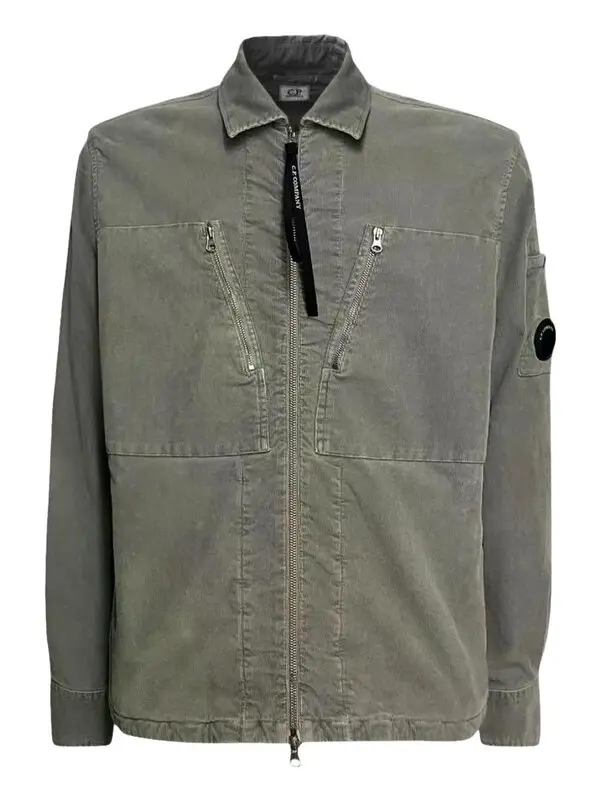 C.P. COMPANY Lens-detail Zip-up Jacket - Green
