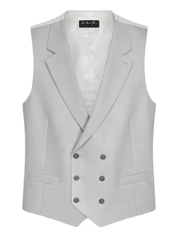 LUIGI BIANCHI MANTOVA Double-breasted Waistcoat - Grey