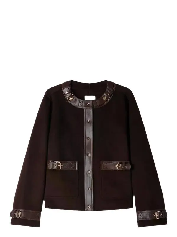 Sandro Leather-trimmed Jacket - Black