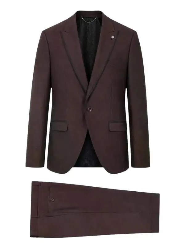 ROBERTO VINCENTI Textured Single-breasted Suit - Purple