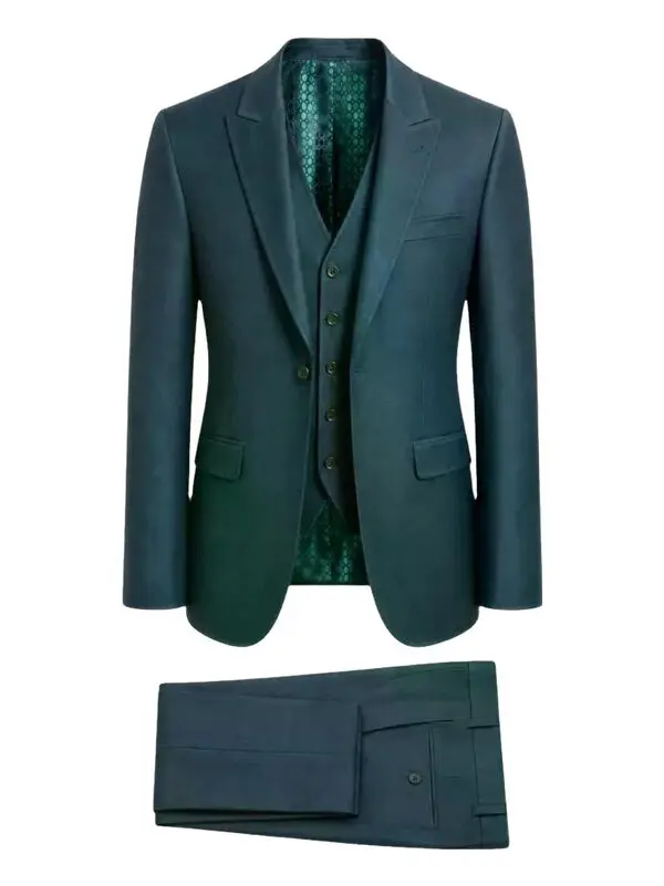 RAMON SANJURJO Three-piece Single-breasted Dinner Suit - Blue