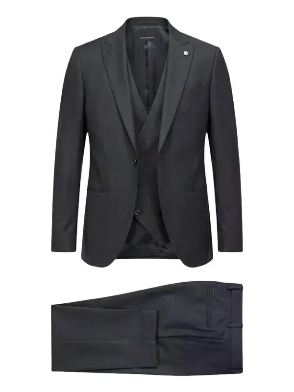 LUIGI BIANCHI MANTOVA Peak-lapels Three-piece Suit - Grey