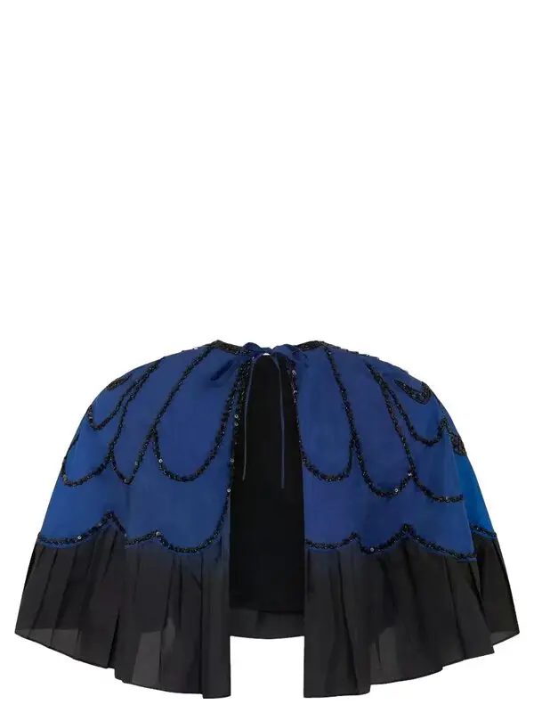 Alberta Ferretti Sequin-embellished Cape - Black