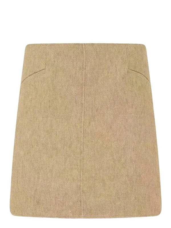 Alberta Ferretti Linen A-line Skirt - Neutrals