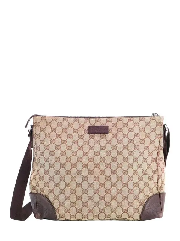 Gucci Gg Canvas Medium Messenger Bag - Brown