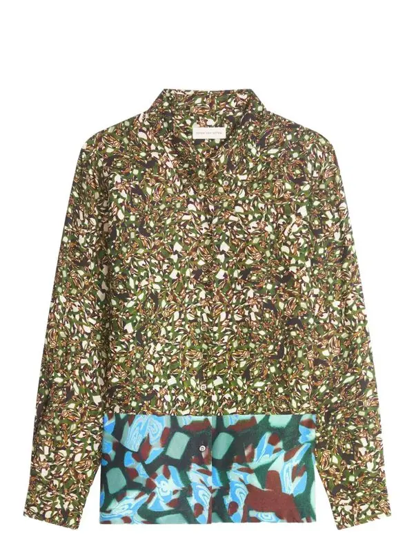 Dries Van Noten Loose Viscose Shirt - Green
