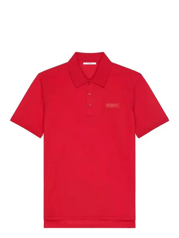 Givenchy Logo-patch Polo Shirt - Red