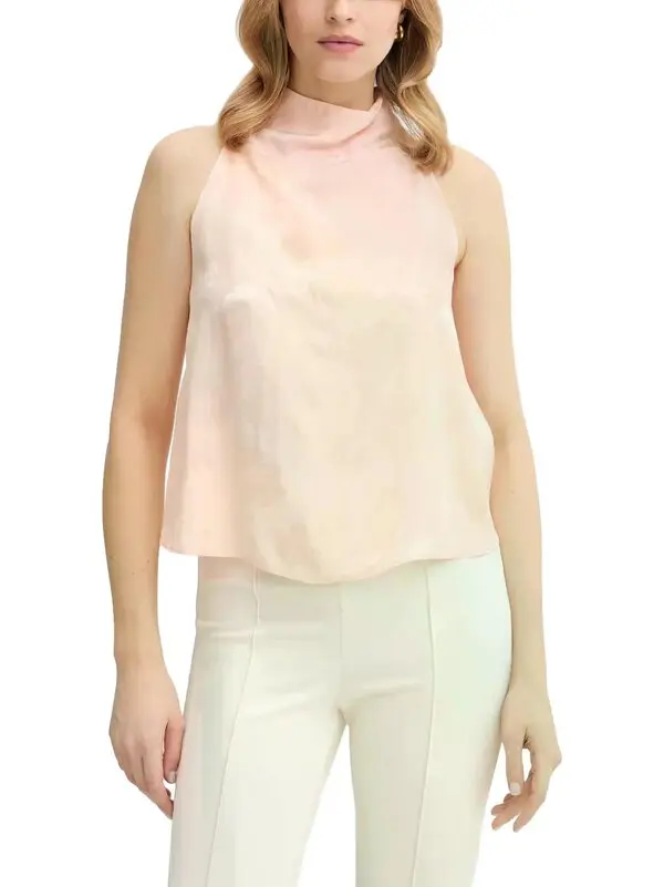 FORTE_FORTE Mock Neck Sleeveless Top - Pink