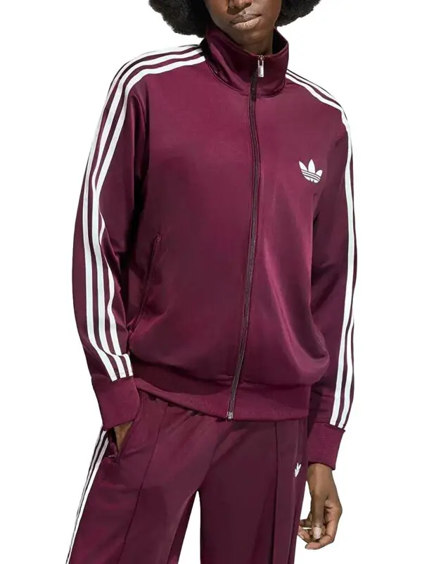 Adidas Firebird Logo-embroidered Track Jacket - Red