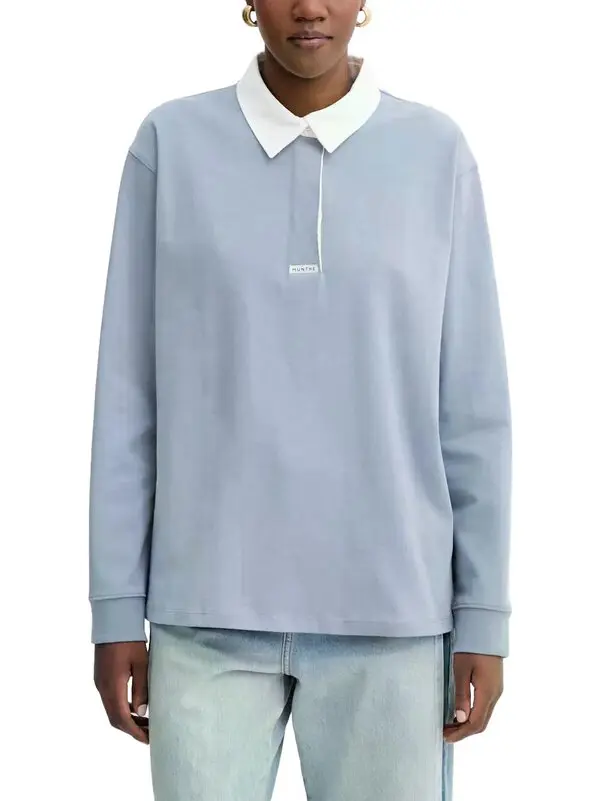 Munthe Long-sleeve Polo Top - Blue
