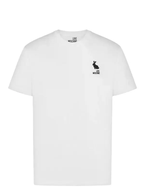 Moschino Printed Cotton Jersey T-shirt - White