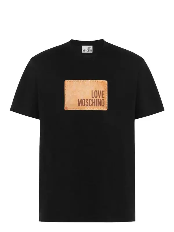 Moschino Printed Cotton Jersey T-shirt - Black