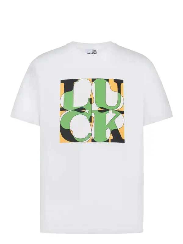 Moschino Printed Cotton Jersey T-shirt - White