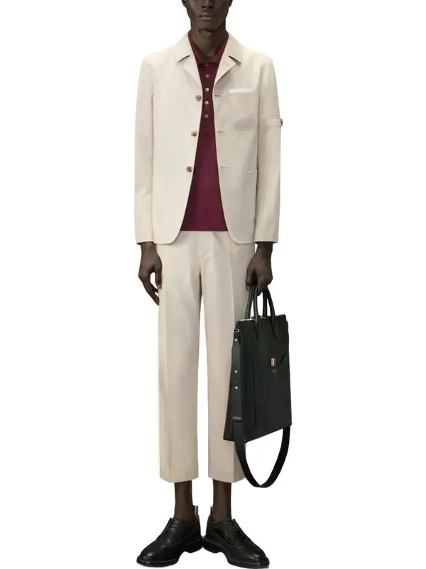 Thom Browne 4-bar Jersey Polo Shirt - Red