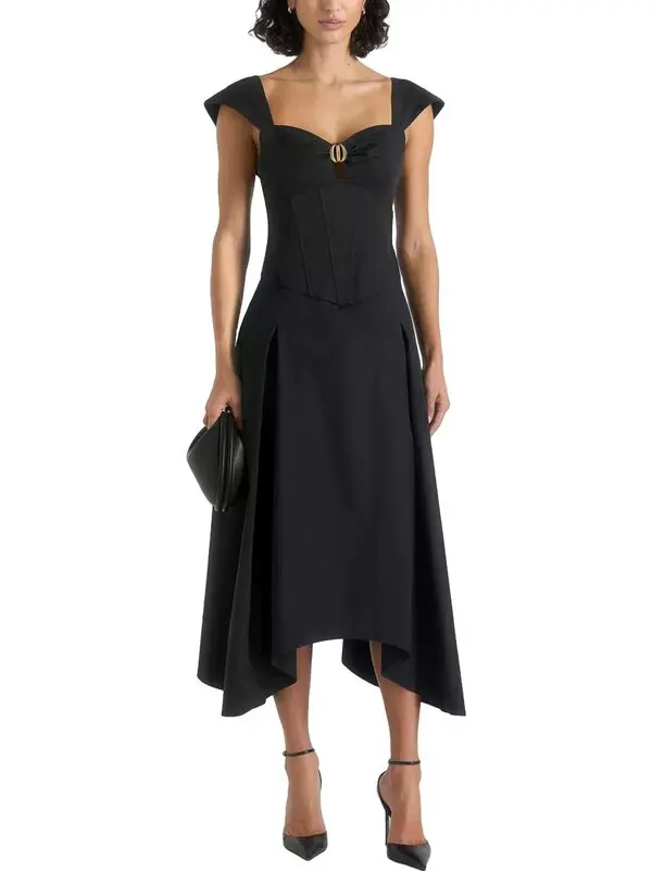 Manière De Voir Maniere De Voir Faith Corset Midi Dress - Black