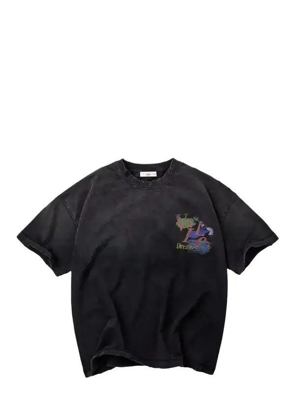 VALE FOREVER Rock Distressed Graphic-print T-shirt - Black