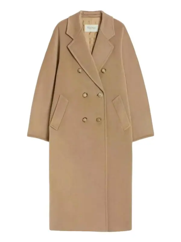 Max Mara 101801 Double-breasted Coat - Neutrals