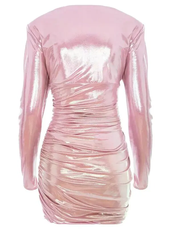 CUANNA Odina Metallic-effect Mini Dress - Pink