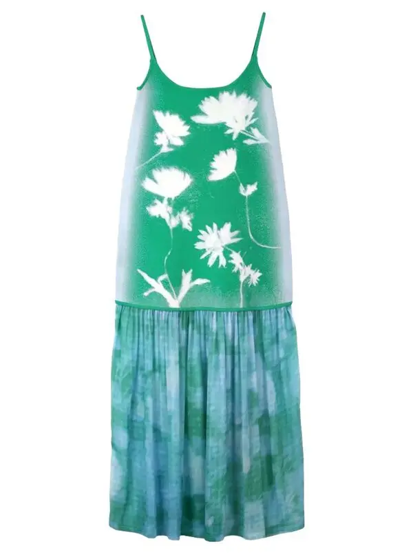 Ph5 Floral Print Drop-waist Maxi Dress - Green