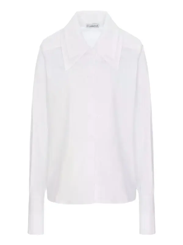 CUANNA Layered-collar Shirt - White
