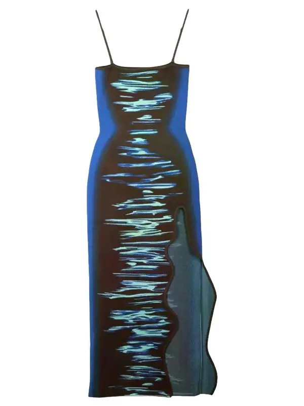 Ph5 Iris Wavy-slit Maxi Dress - Brown