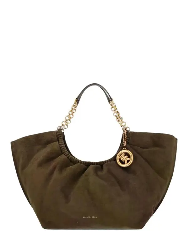 Michael Kors Large Ruched Tote Bag - Brown