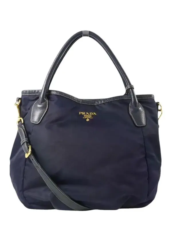 Prada Logo-detail Two-way Tote Bag - Blue