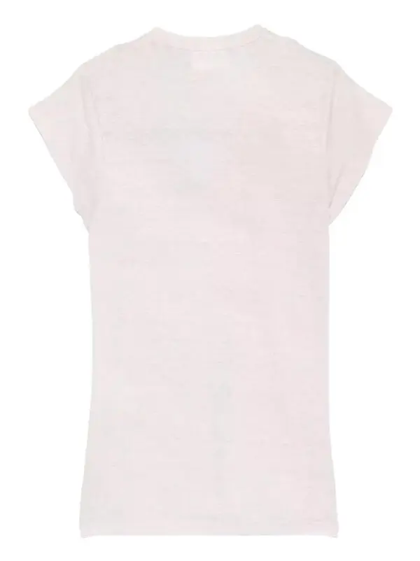 MARANT ETOILE Zankou Deep V-neck Short-sleeve T-shirt - Pink