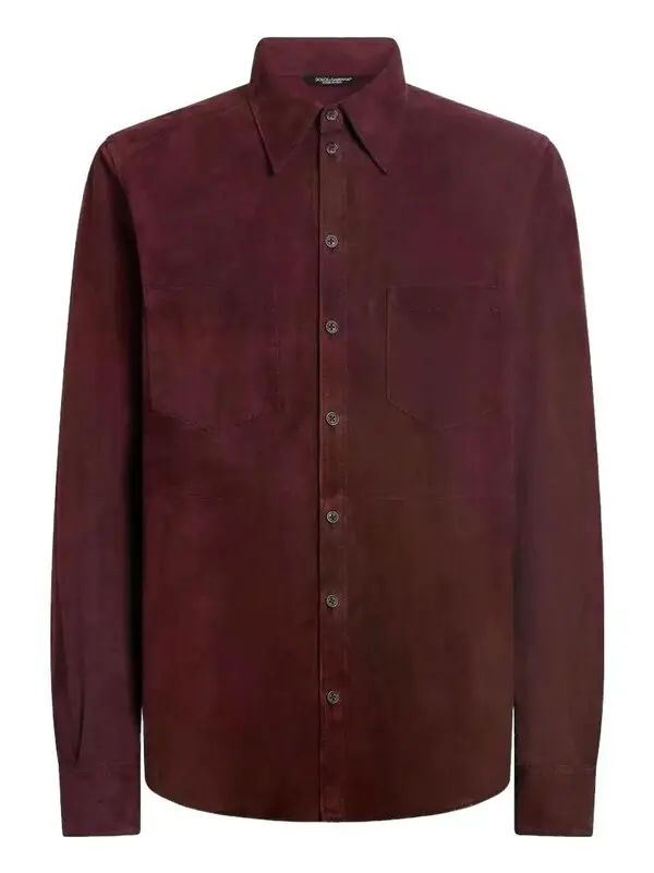 Dolce & Gabbana Martini Suede Shirt - Purple