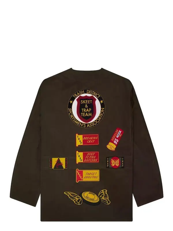 Needles Waxed-cloth Shooting Patch-detail Jacket - Brown